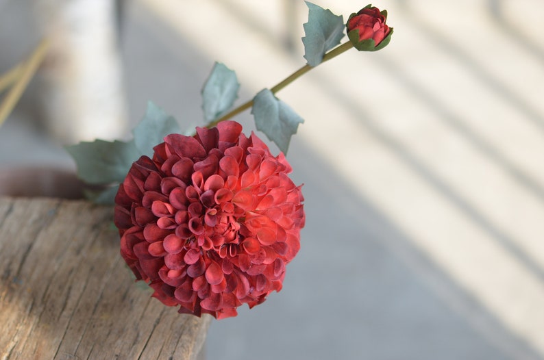 Gradient Colors Dahlia Artificial Dahlia Flowers Big Ivory - Etsy