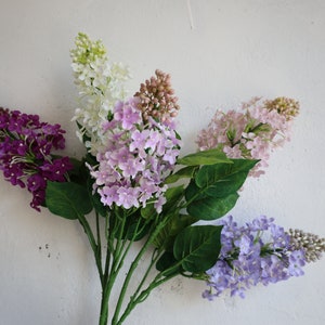 24.4" Artificial Lilac Flower Branch, High-quality Artificial Spring ...