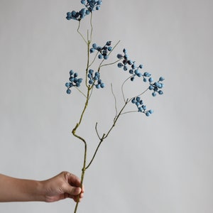 29" Faux Cranberry Branch, Decorative Cranberry Stem, Minimalist Style ...