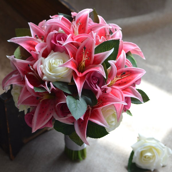Hot Pink Bouquet - Etsy