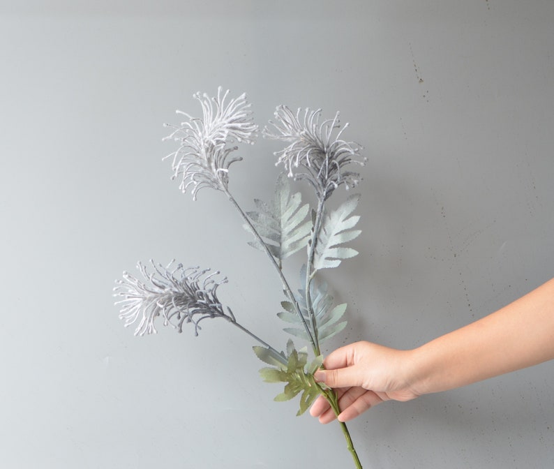Gray Vintage Wildflowers Fillers, Beige Artificial Wildflowers, Unique ...