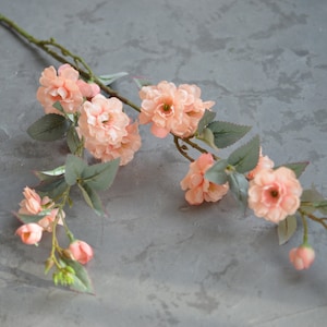 Small Pink Garden Roses, Vintage Artificial Wildflowers, Faux Spray ...