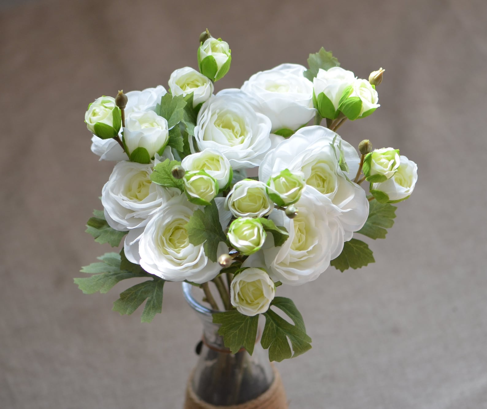 Cream White Ranunculus Real Touch Silk Ranunculus DIY Wedding - Etsy