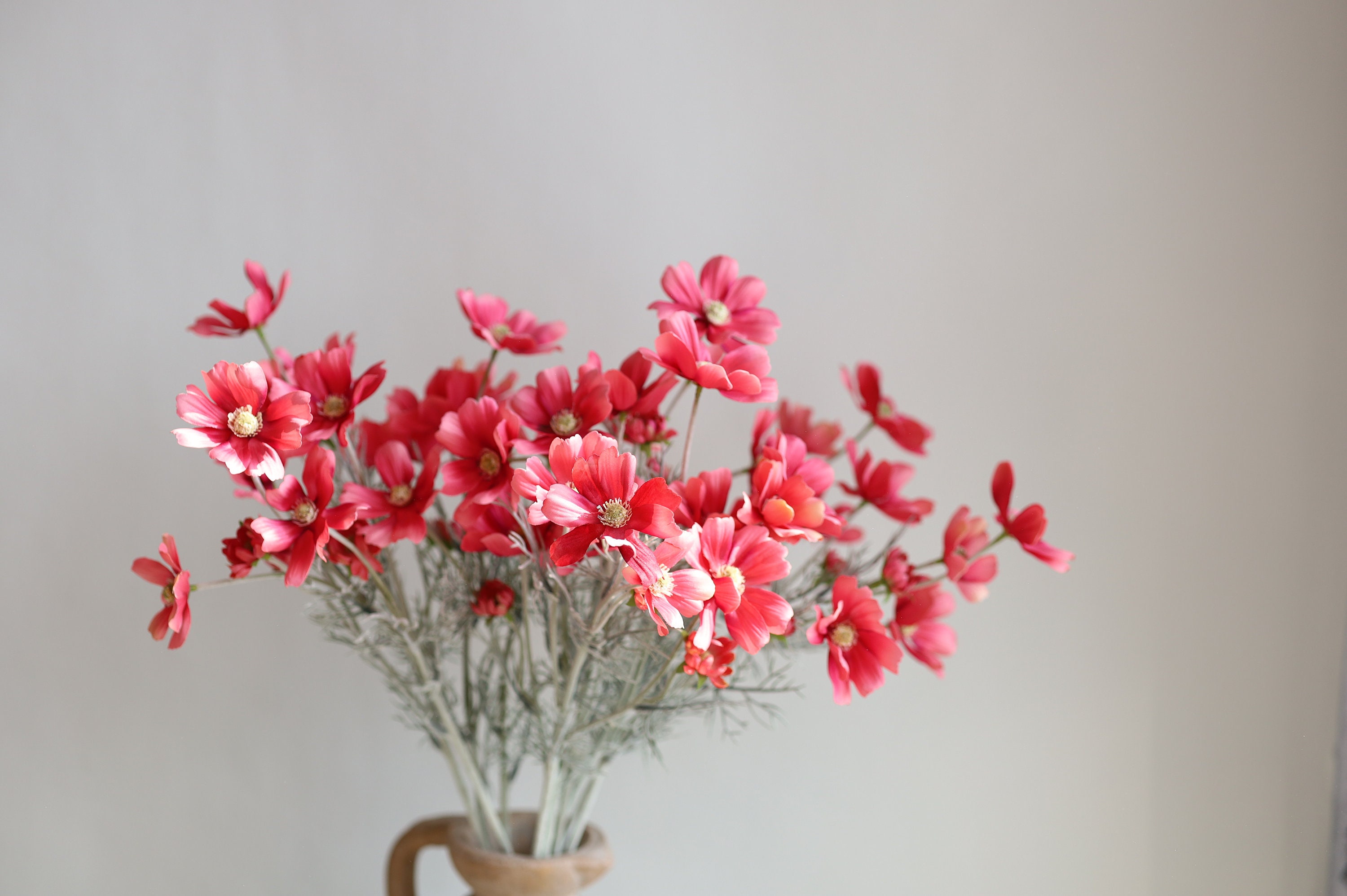 23.5" Hot Pink Fake Cosmos Wildflowers Branch, Spring Summer Plant, DIY ...