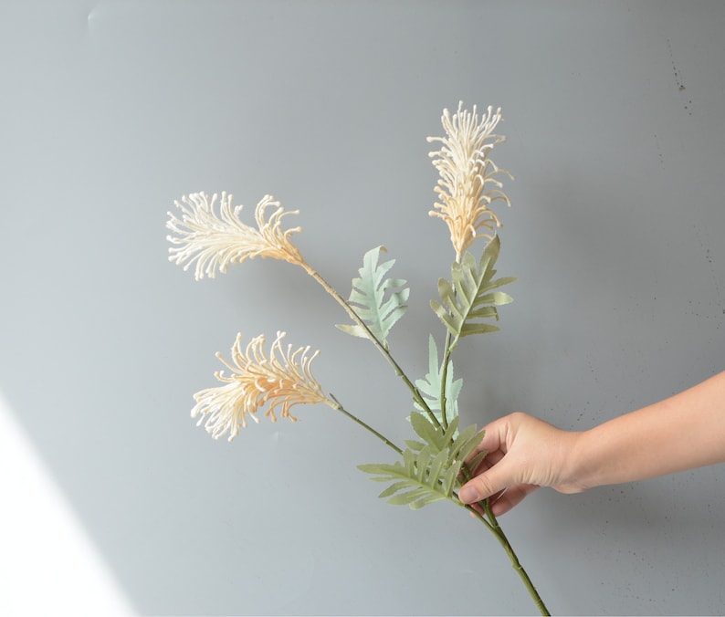 Gray Vintage Wildflowers Fillers, Beige Artificial Wildflowers, Unique ...