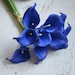 10 Dark Royal Blue Calla Lilies Real Touch Flowers DIY Silk - Etsy