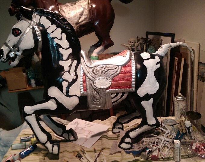 Carousel Horse Re-purposed Vintage Spring Horse, Reserved for Waverly ...