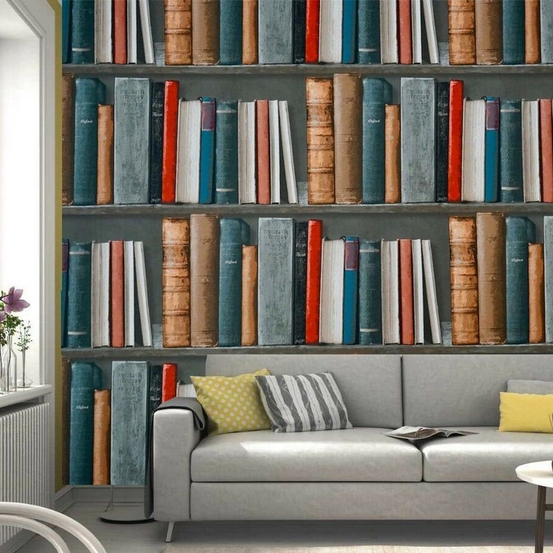 Library Wallpaper - Etsy