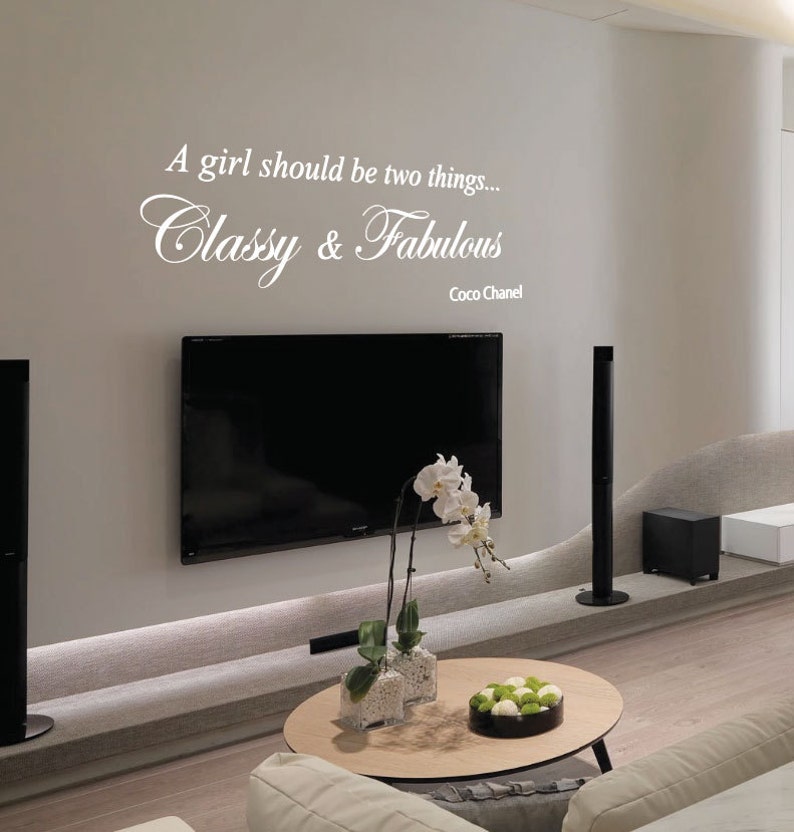Coco Chanel Classy and Fabulous Fashion Art Wall Stickers | Etsy