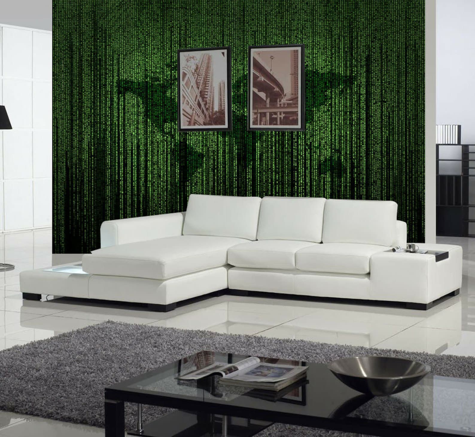 Matrix Code World Map Photo Wallpaper Wall Mural Home Bedroom - Etsy