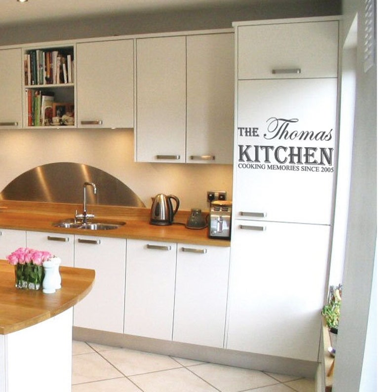 Personalized Kitchen Name Art Wall Sticker Quotes Wall - Etsy
