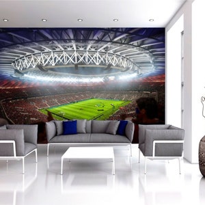 Football Stadium Pitch Sport Wall Mural Photo Wallpaper Kids Game Home ...