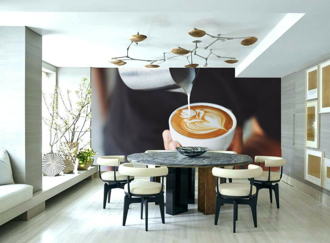 Coffee Food Drink Barista Wallpaper Mural Photo Restaurant - Etsy