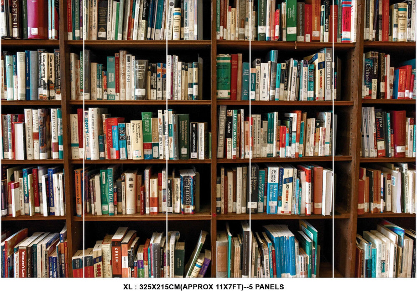 Bookcase Library Book Shelve Wallpaper Mural Photo Home Poster - Etsy