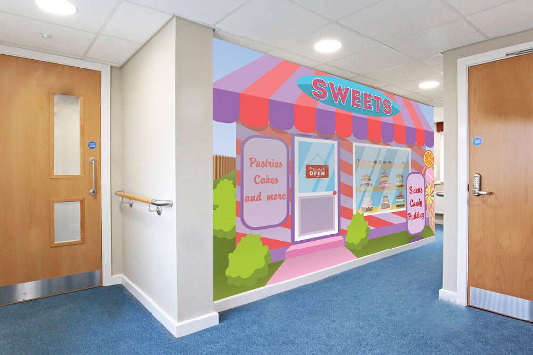 Sweet Shop Dementia Alzheimer Friendly Photo Wallpaper Mural Senior ...