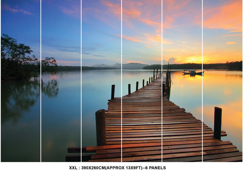 Pier Water Wallpaper Sea Lake Nature Picture Photo Wall Murals | Etsy