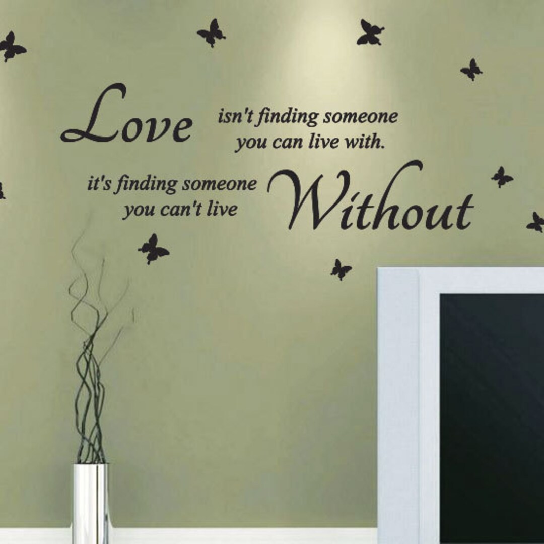 Love is Not Finding Someone Wall Quotes Stickers Wall Decals - Etsy