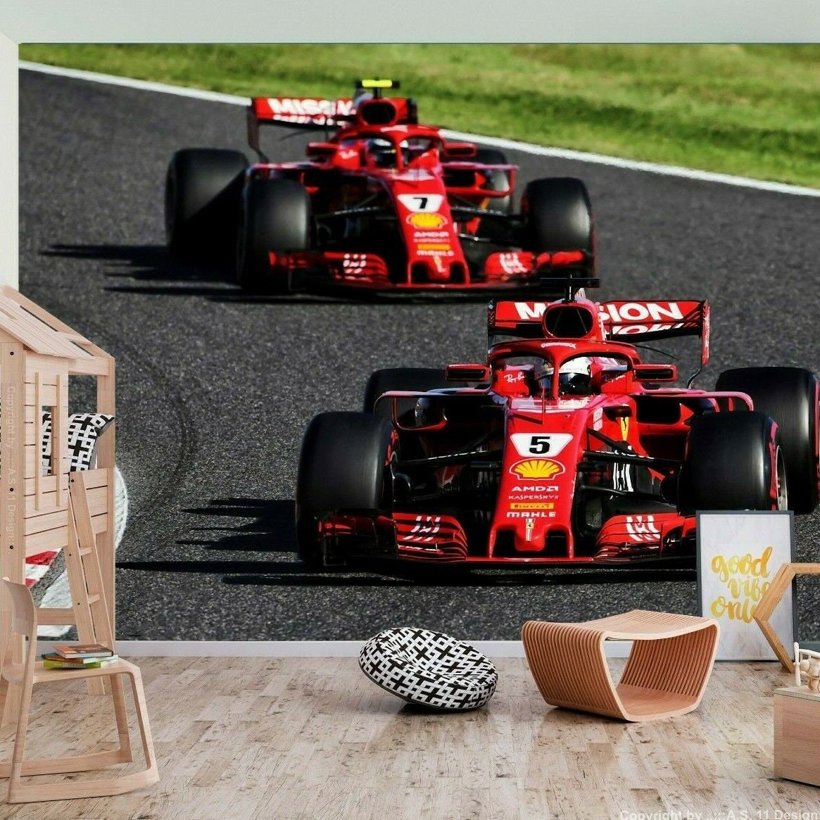 Fast Speed Sports Car Race Wallpaper Mural Photo Poster Kids Bedroom ...