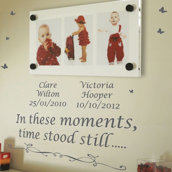 In These Moments Time Stood Still Wall Decal - Etsy