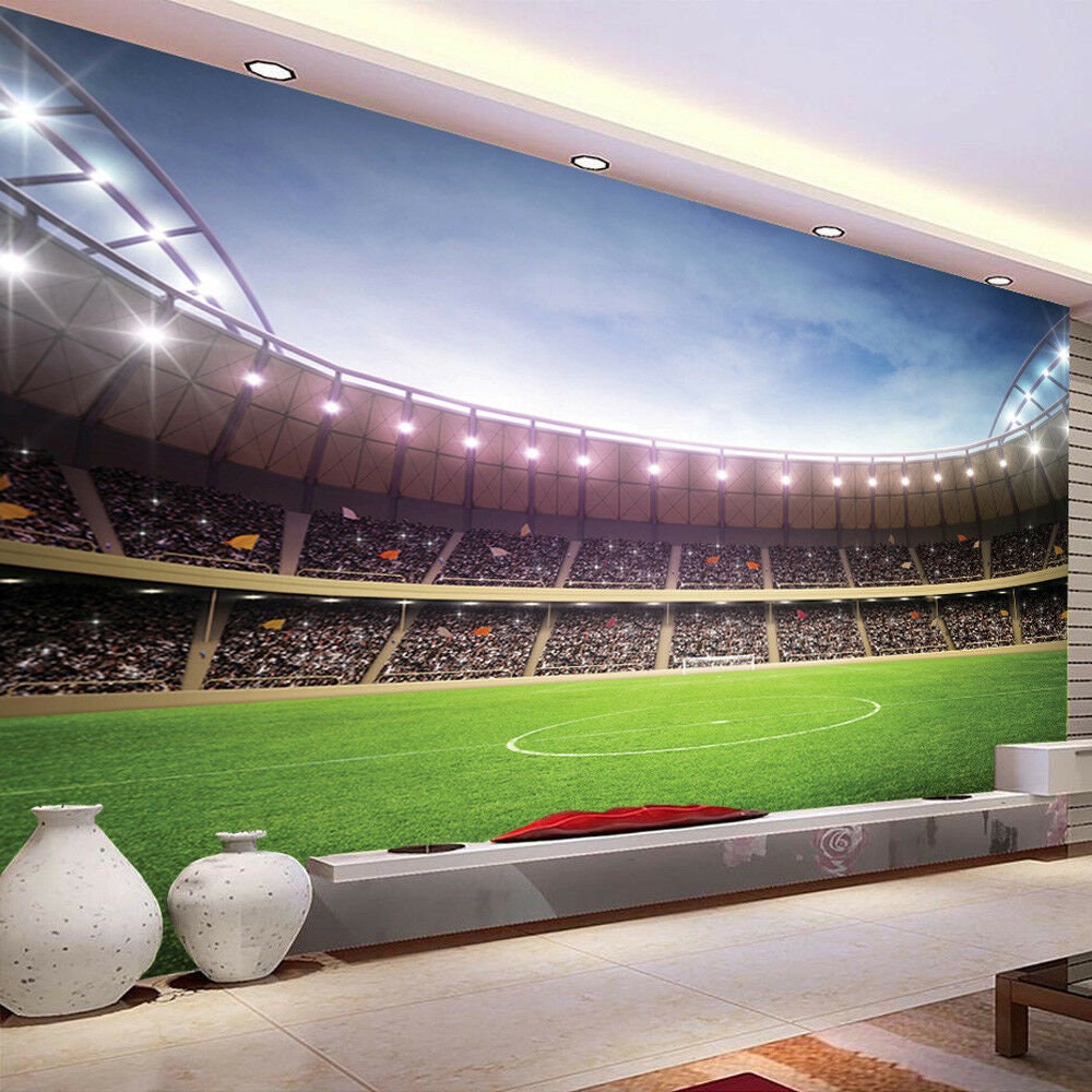 Football Stadium Pitch Sports Wall Mural Photo Wallpaper Kids - Etsy
