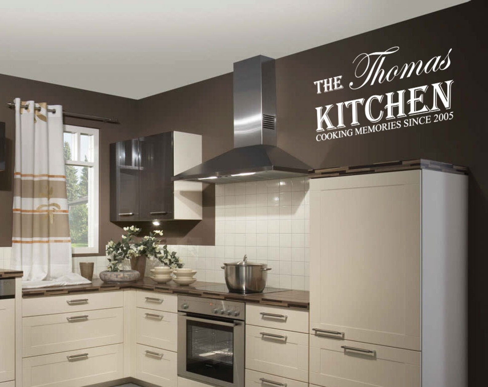 Personalized Kitchen Name Art Wall Sticker Quotes Wall | Etsy