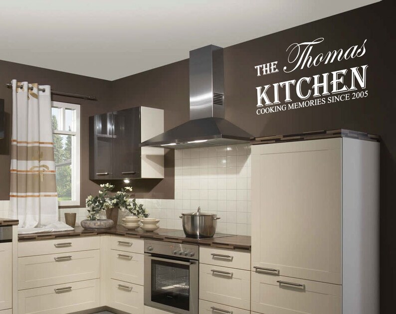 Personalized Kitchen Name Art Wall Sticker Quotes Wall - Etsy