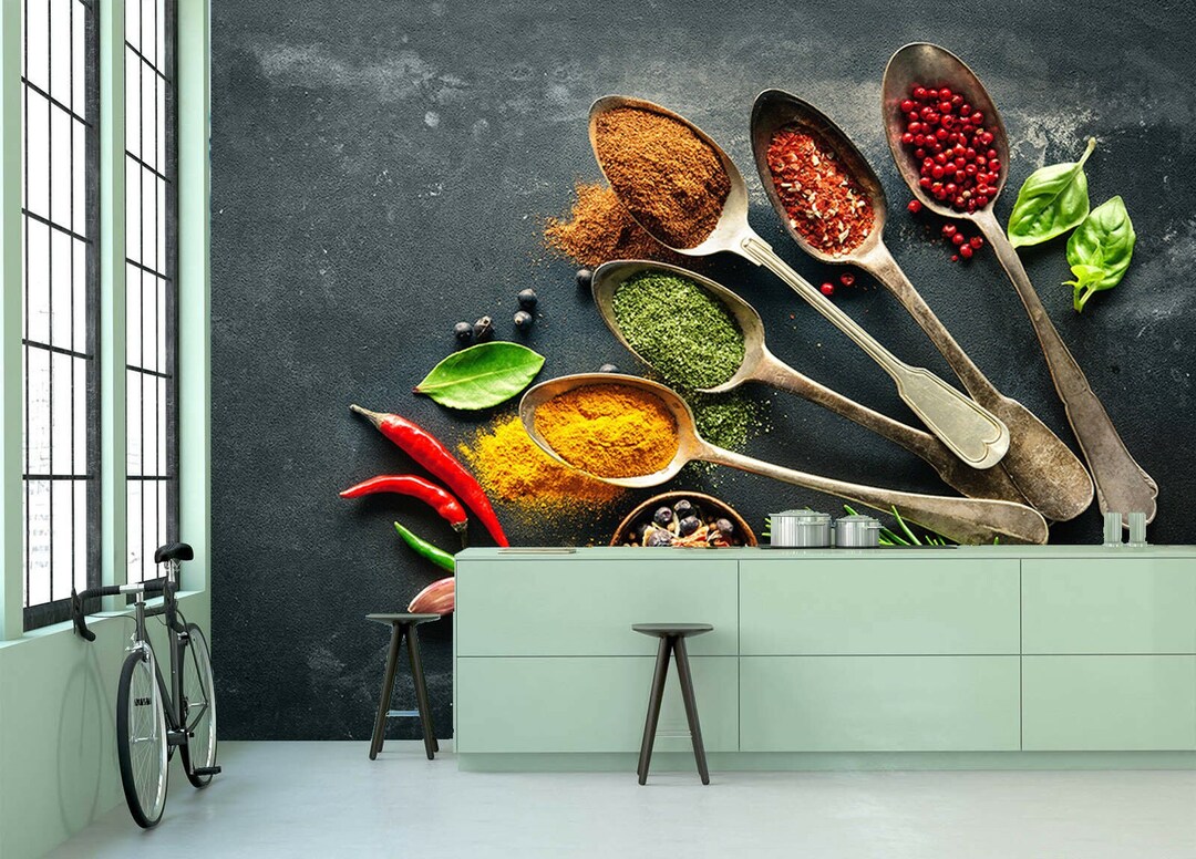 Foods Drinks Spice Herbs Fruits Spoon Kitchen Restaurant Wallpaper ...