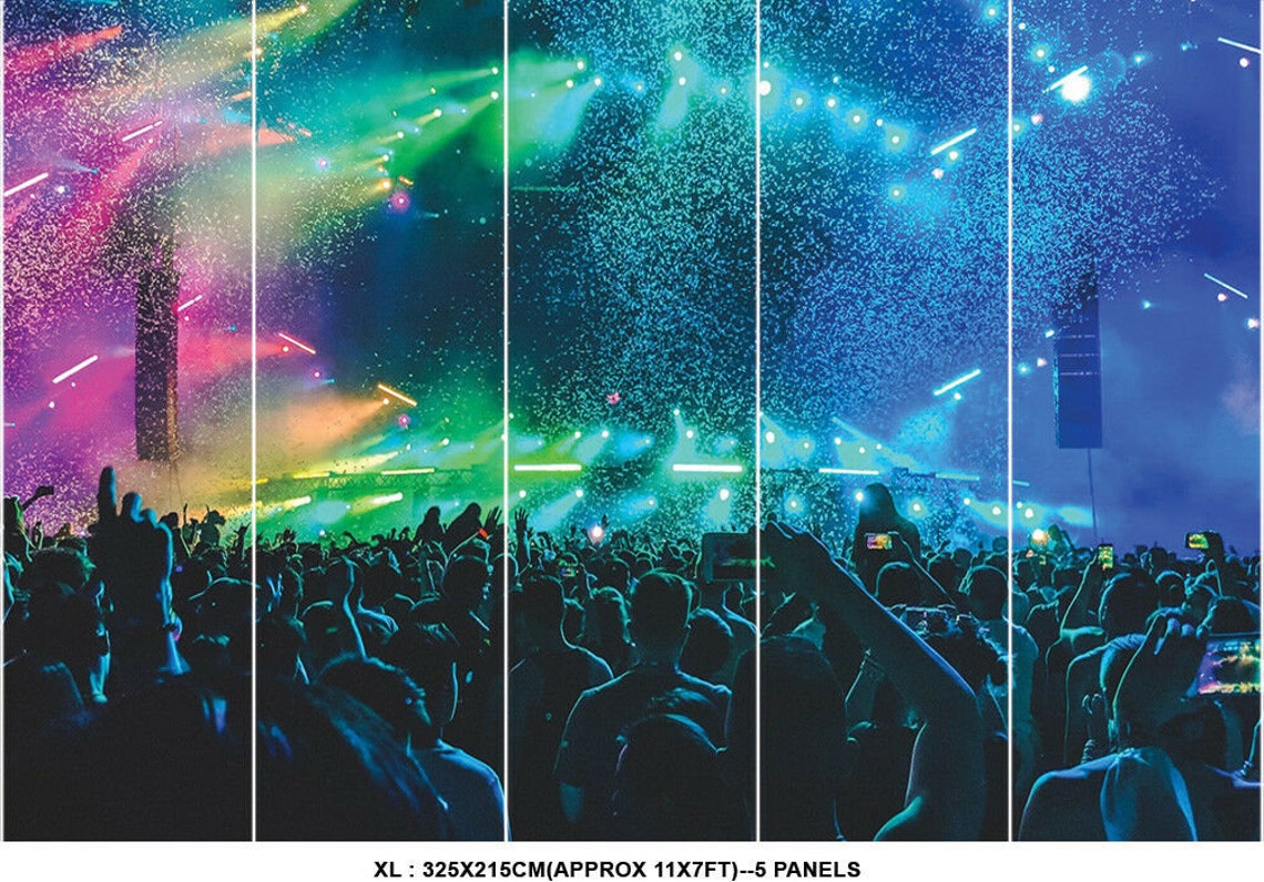 Music Stage Concert Photo Wallpaper Wall Mural Celebrity Fan - Etsy