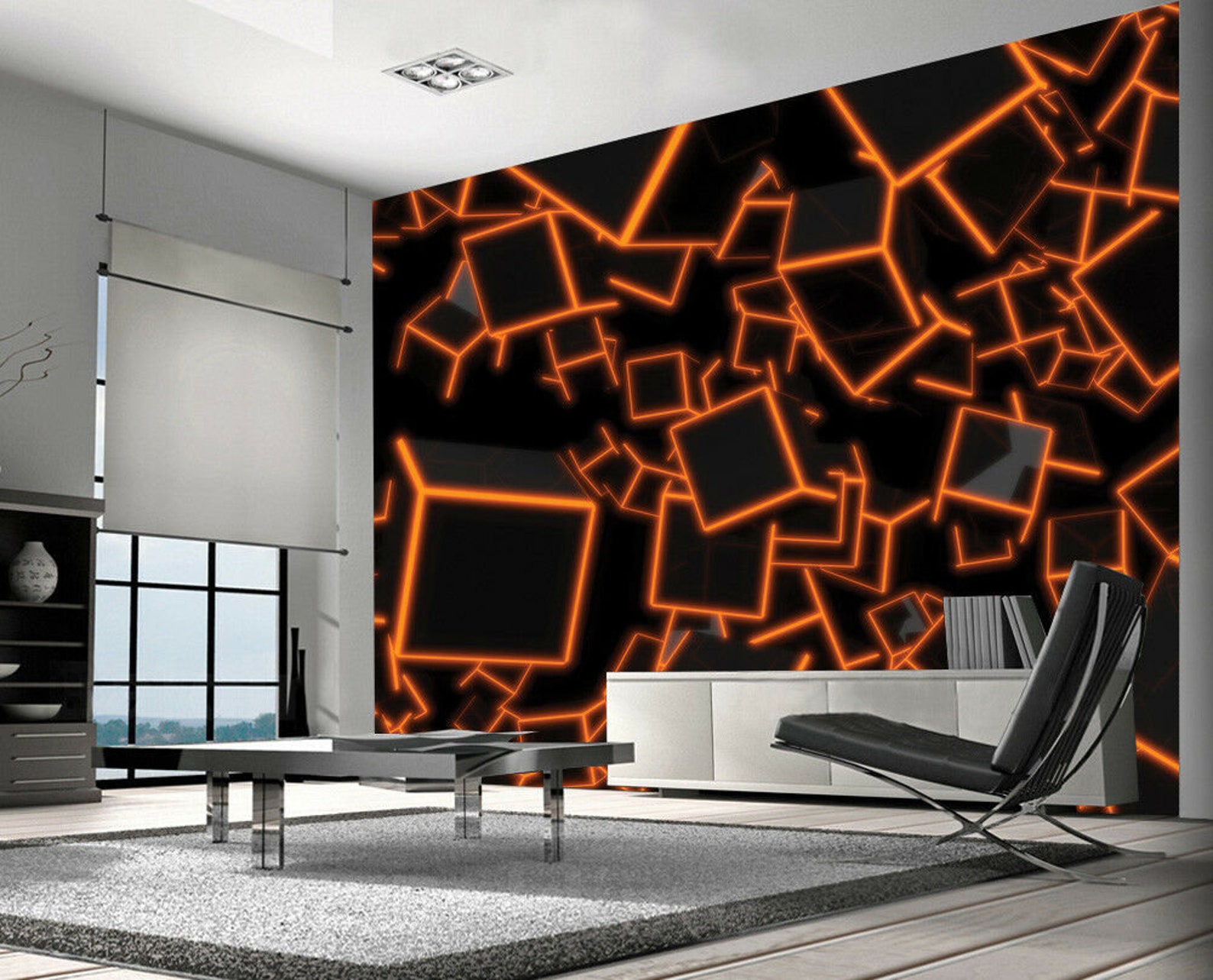 3D Cubes Colourful Wallpaper Photo Wall Mural Home Living Room - Etsy