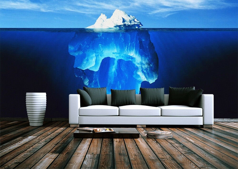 Iceberg Polar Ocean Sea Sky Wallpaper Mural Photo Wall Home Room Poster ...