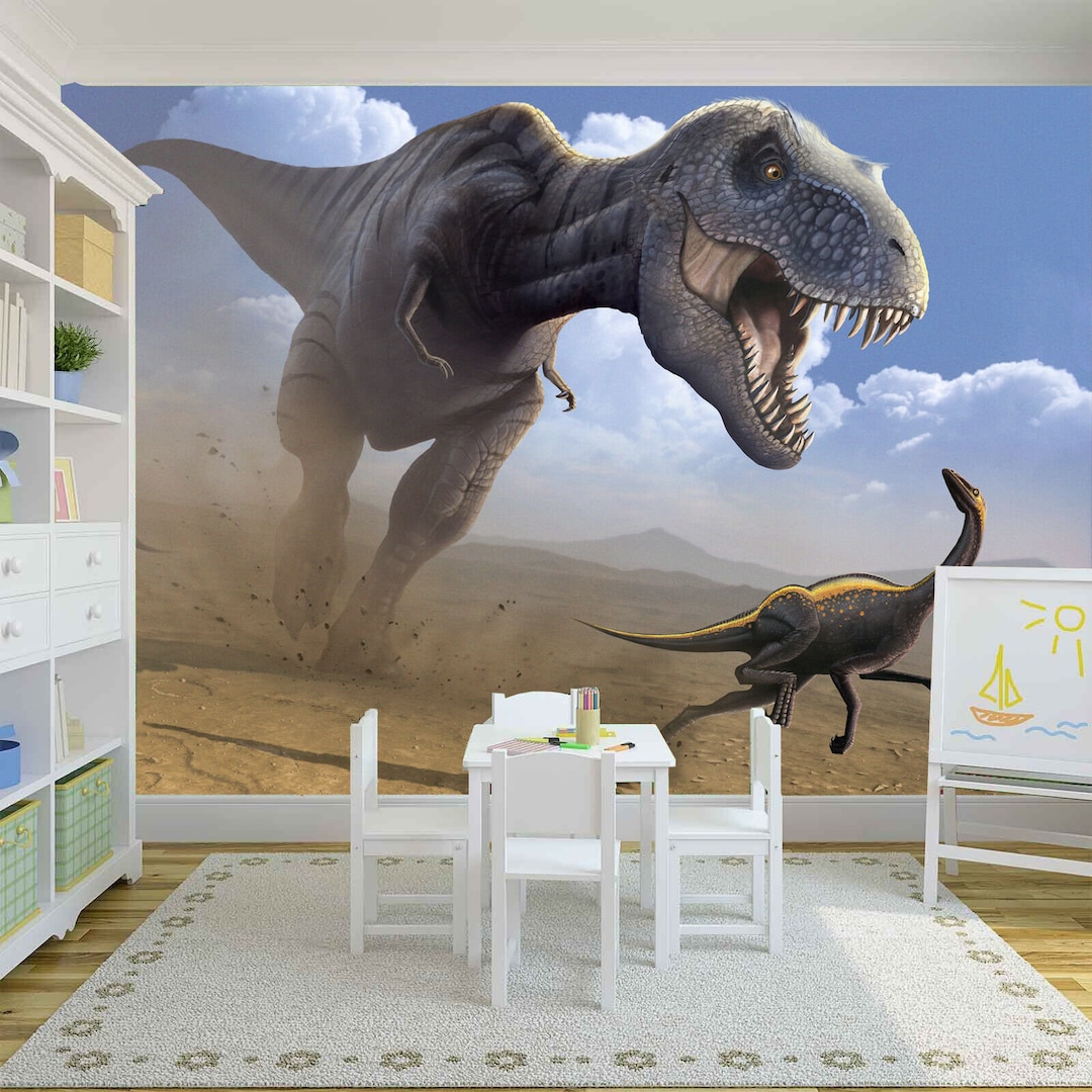 Dinosaur T-rex Wallpaper Mural Photo Home Children Room Poster Jurassic ...