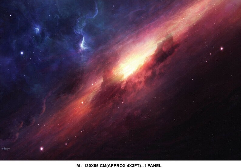 Space Galaxy Stars Cosmos Wallpaper Mural Photo Kids Bedroom - Etsy