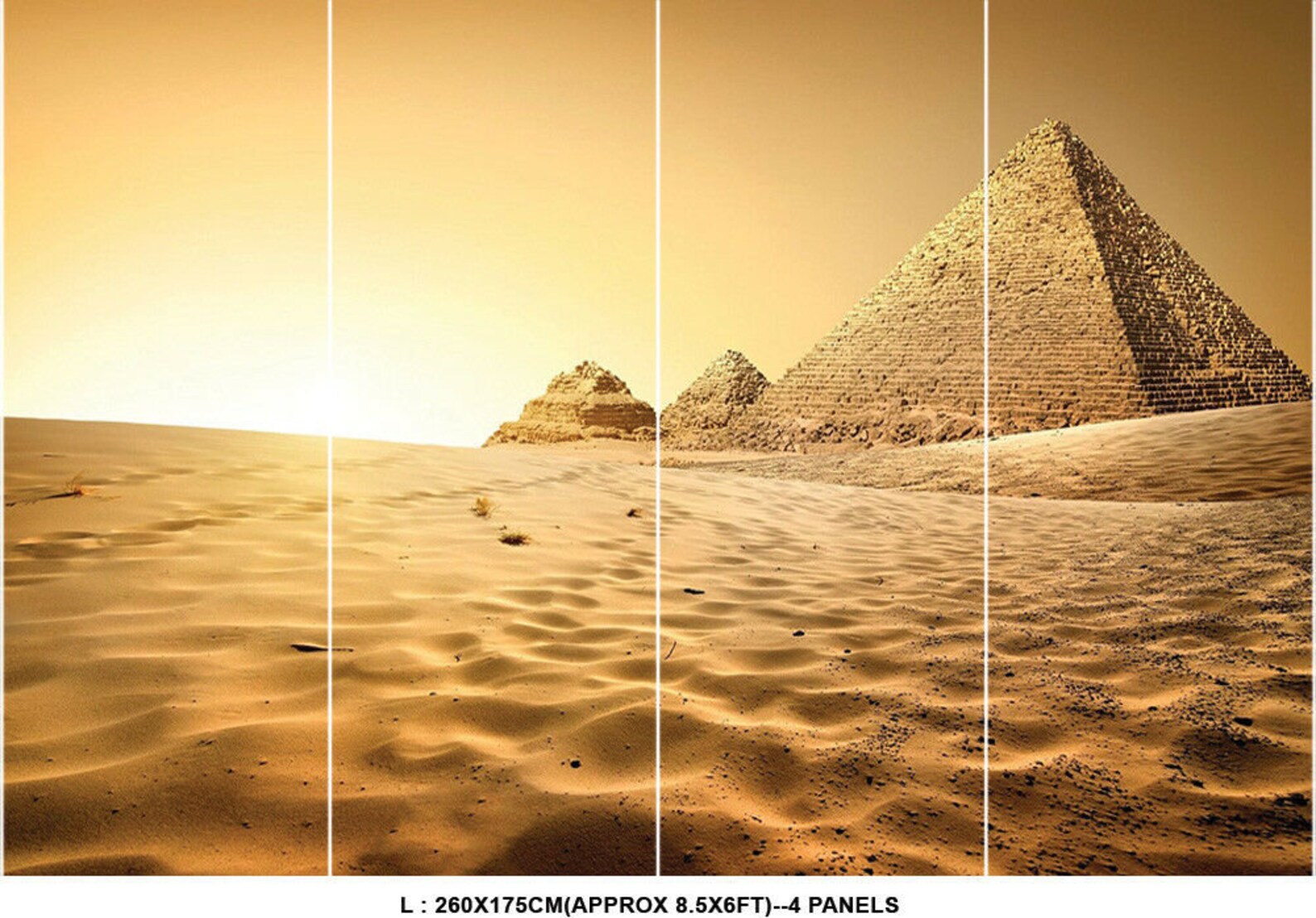 Egypt Pyramids Sands Sun Archaeology Wallpaper Wall Mural | Etsy