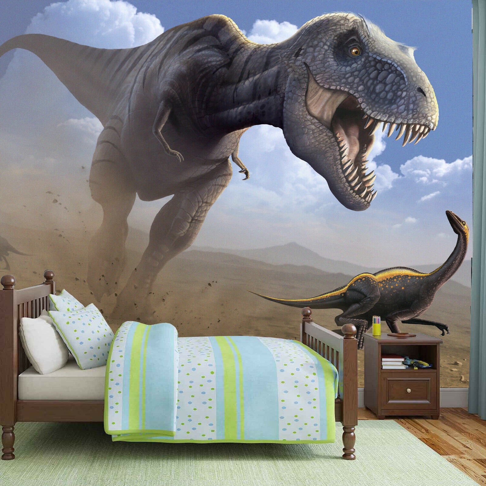 Dinosaur T-rex Wallpaper Mural Photo Home Children Room Poster Jurassic ...