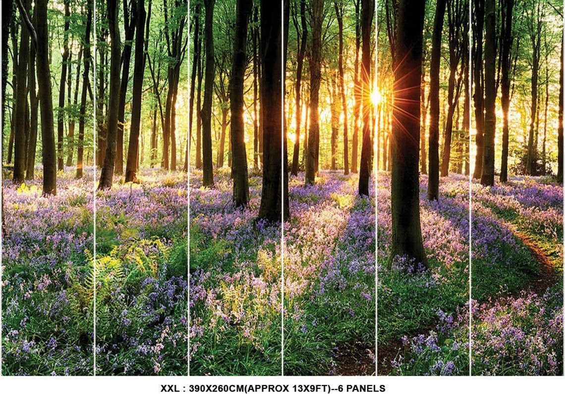 Tree Plant Flowers Wall Mural Forest Photo Picture Wallpaper Bedroom ...