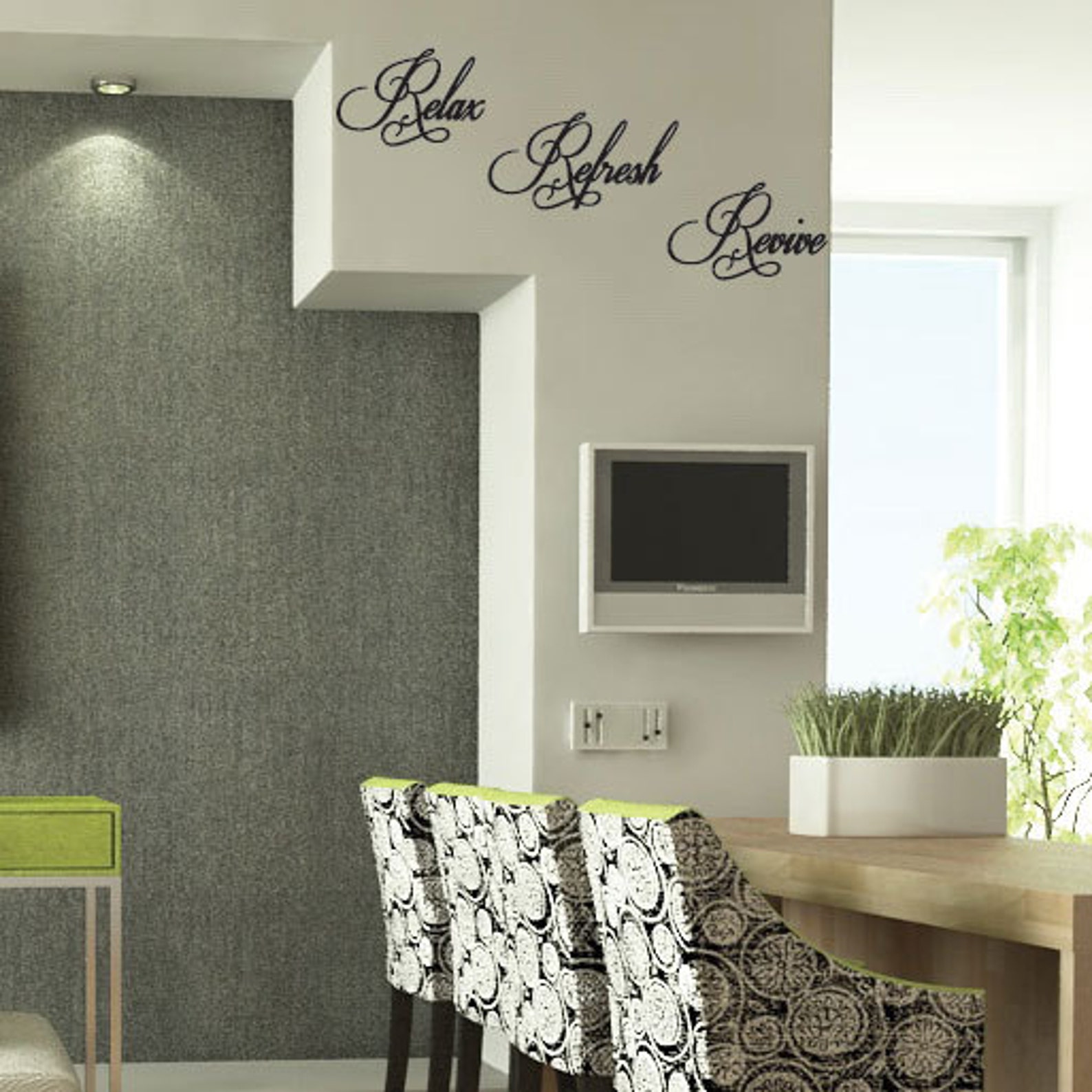 Relax Refresh Revive Wall Quote Art Stickers Wall Decals - Etsy UK