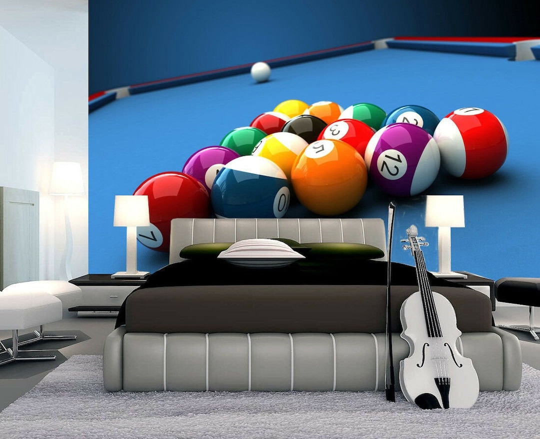 Snooker Billiard Pool Table Cue Sport Wall Mural Photo Wallpaper Home ...