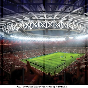 Football Stadium Pitch Sport Wall Mural Photo Wallpaper Kids Game Home ...
