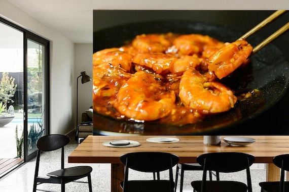 Chinese Foods Cuisine Wallpaper Mural Photo Kitchen Restaurant | Etsy