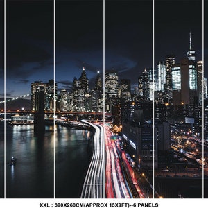 New York City Night View Building Wallpaper Mural Photo Home Room ...