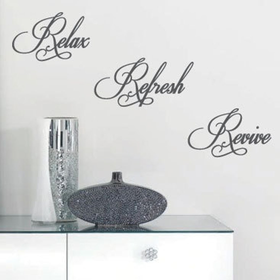 Relax Refresh Revive Wall Quote Art Stickers Wall Decals - Etsy UK