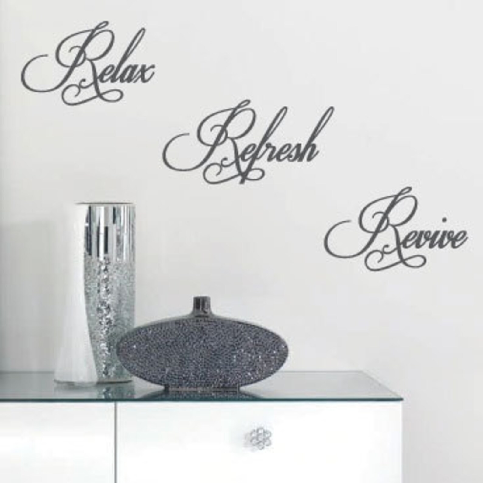 Relax Refresh Revive Wall Quote Art Stickers Wall Decals - Etsy UK