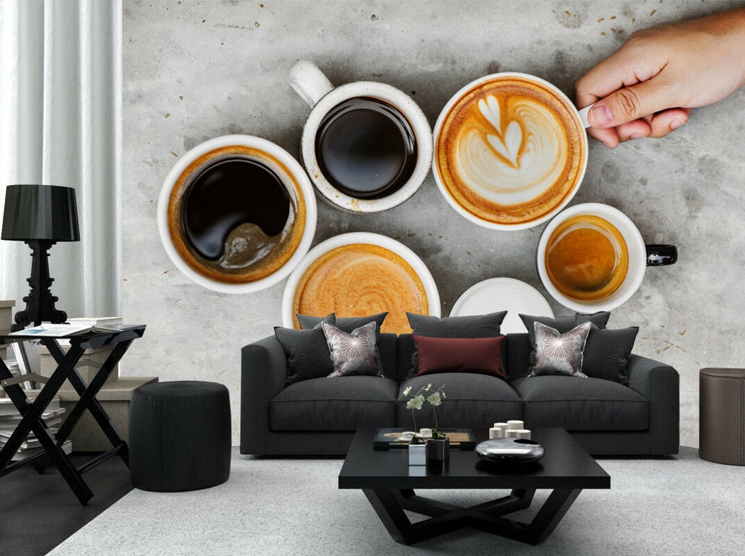 Coffee Food Drink Wallpaper Mural Photo Restaurant Kitchen Poster ...