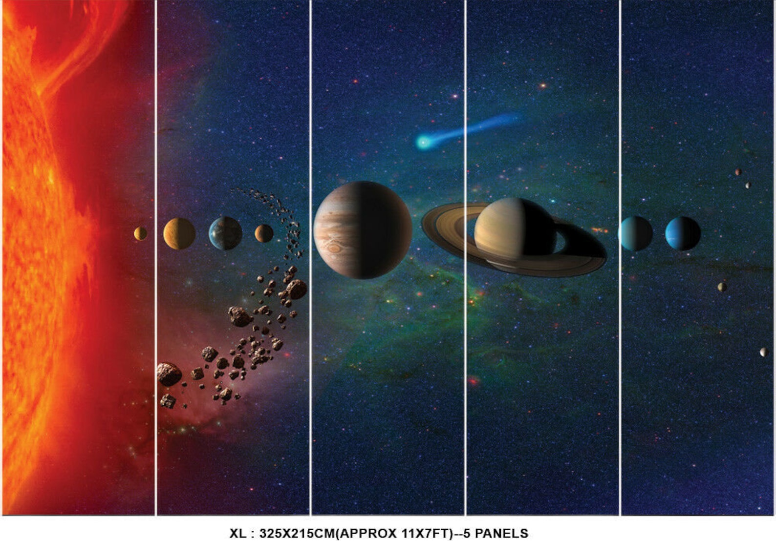 Space Stars Planets Solar System Wallpaper Mural Photo - Etsy UK