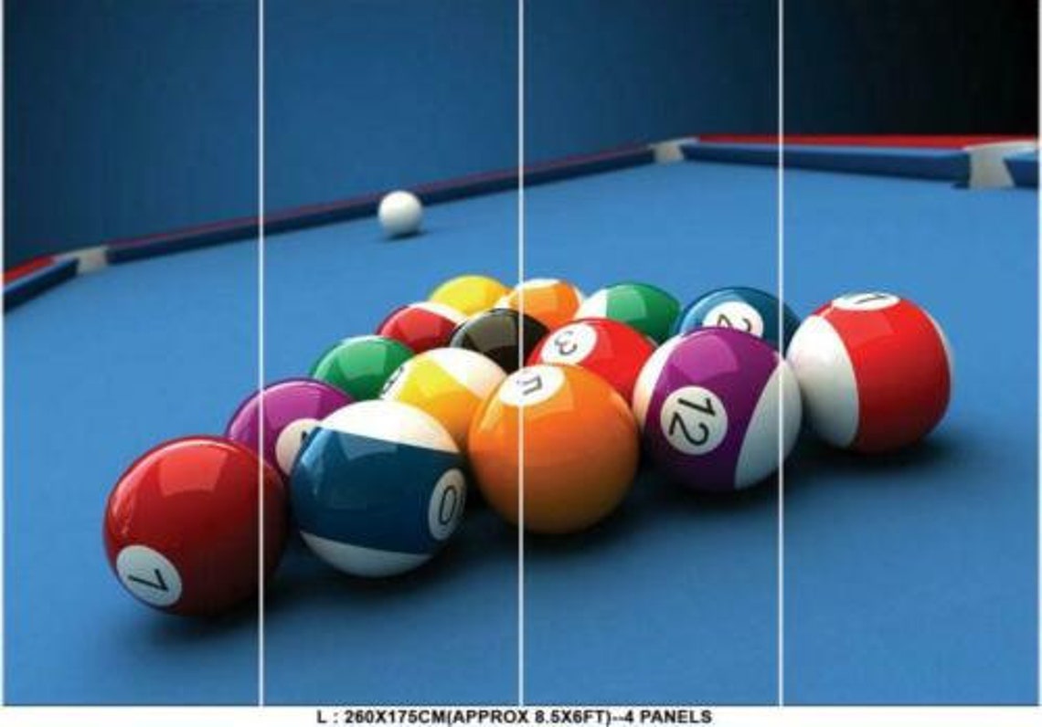 Snooker Billiard pool Table Cue Sport Wall Mural Photo | Etsy