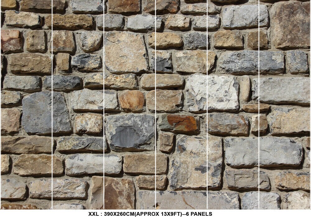 Stone Bricks Rocks Wall Wallpaper Mural Photo Background Home | Etsy
