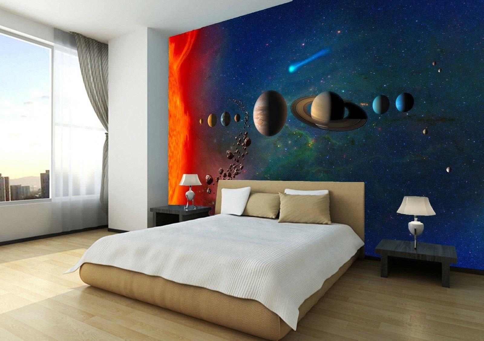 Solar System Wallpaper For Bedroom