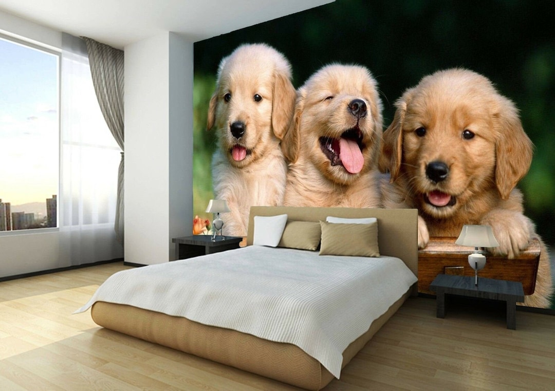 Cute Dog Animal Puppy Photo Wallpaper Home Mural Kids Children Room ...