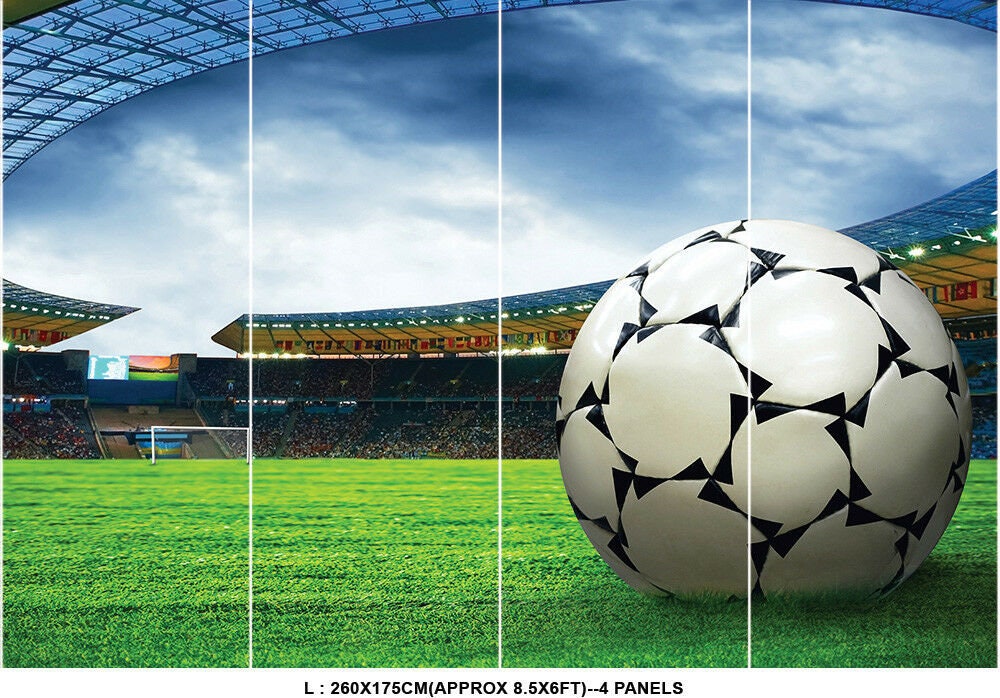 Football Stadium Pitch Sports Wall Mural Photo Wallpaper Kids Children ...