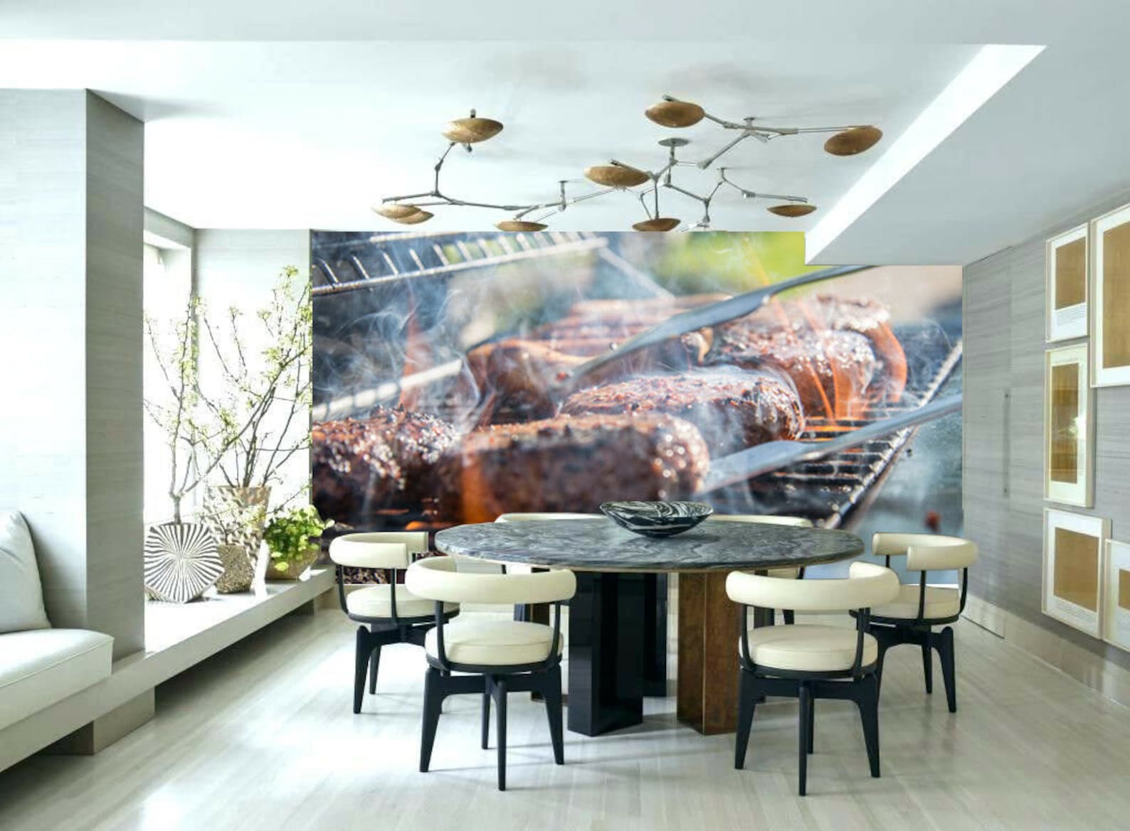 Barbecue Foods Drinks Burgers Wallpaper Mural Photo Kitchen Restaurant ...